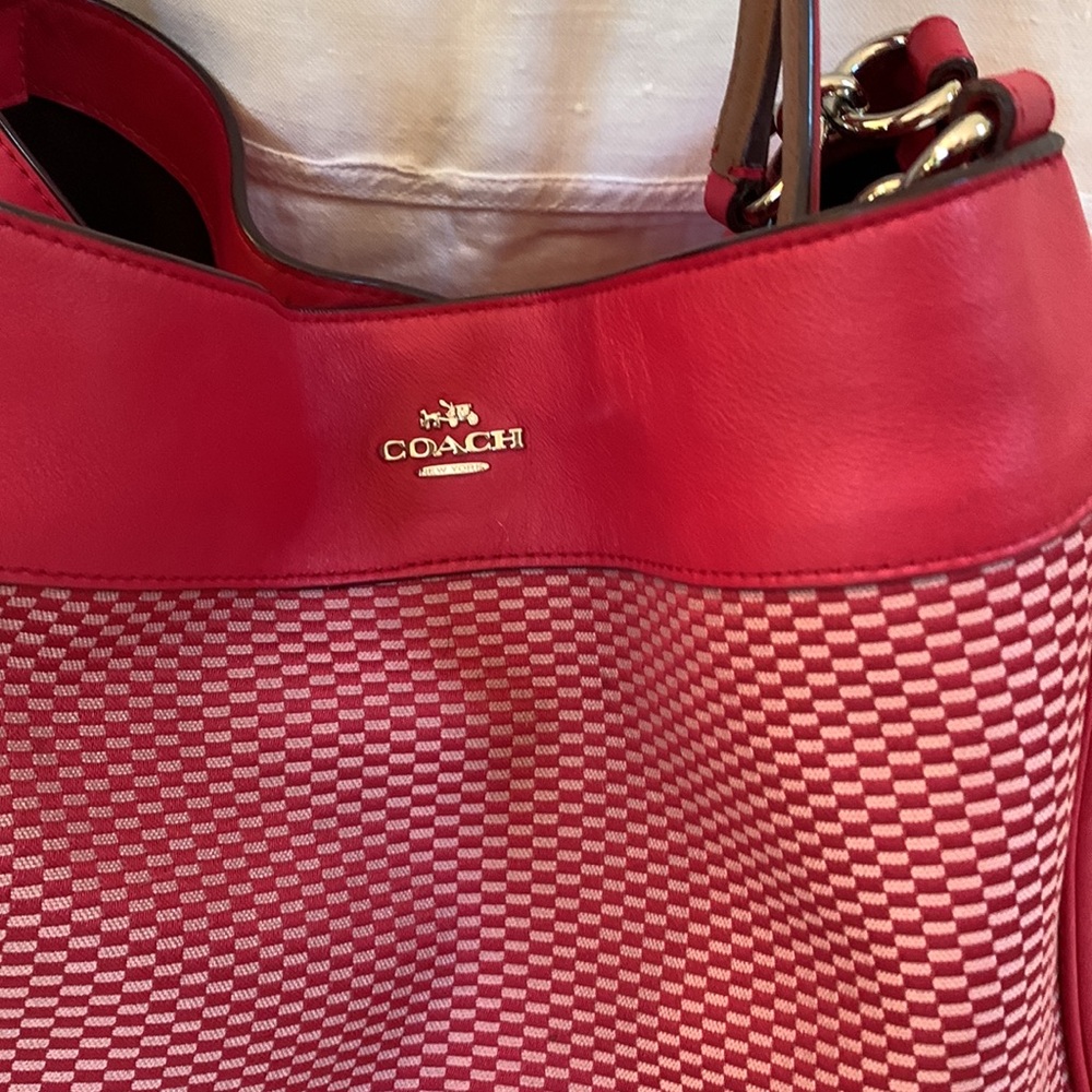 Coach Rare Candy Apple Red Handbag. - Gem